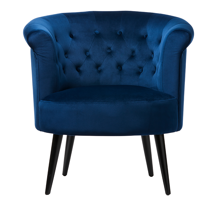 Bella Indigo Velvet Chair | Adairs