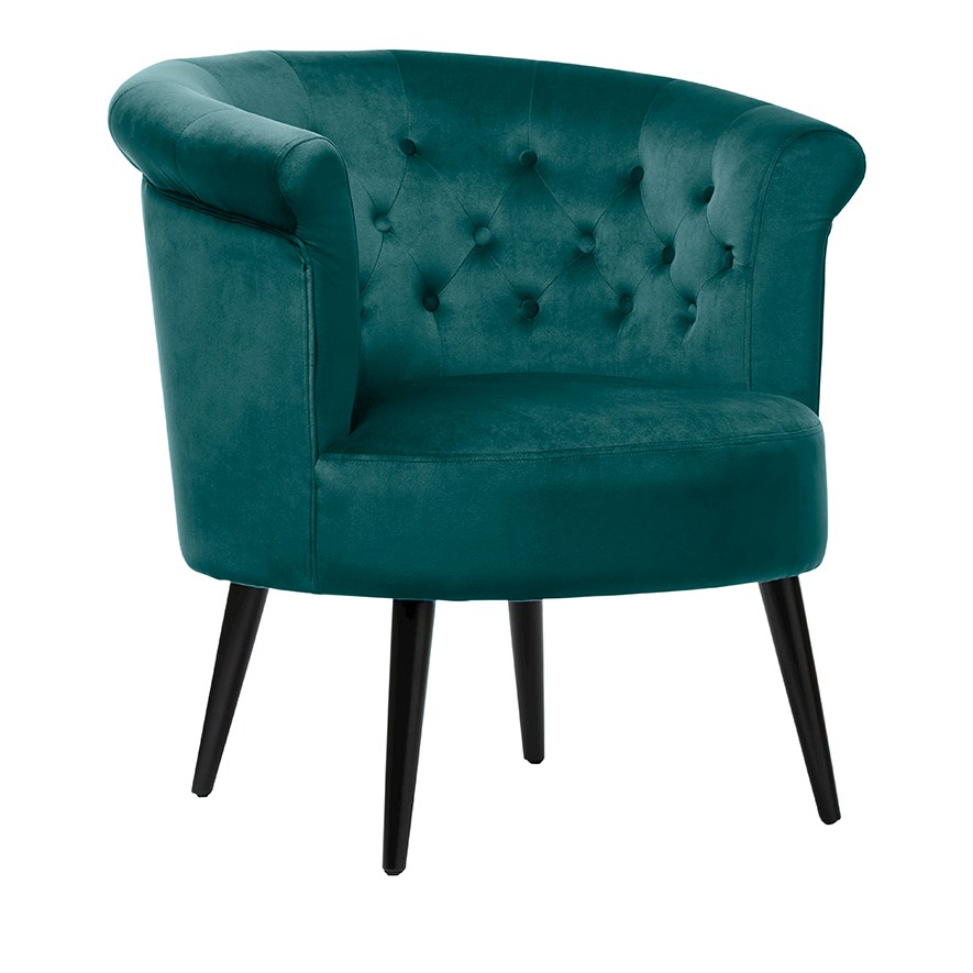 Bella Teal Matte Velvet Chair | Adairs