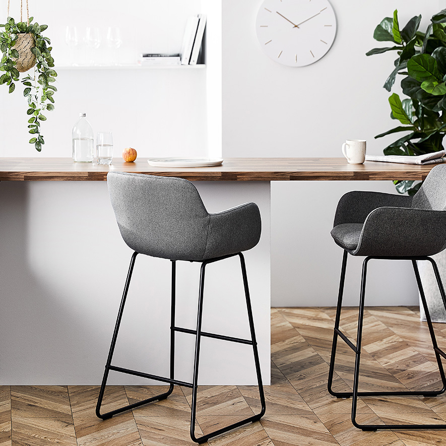 Mercer + Reid - Delaware Dusty Blue Counter Stool | Adairs