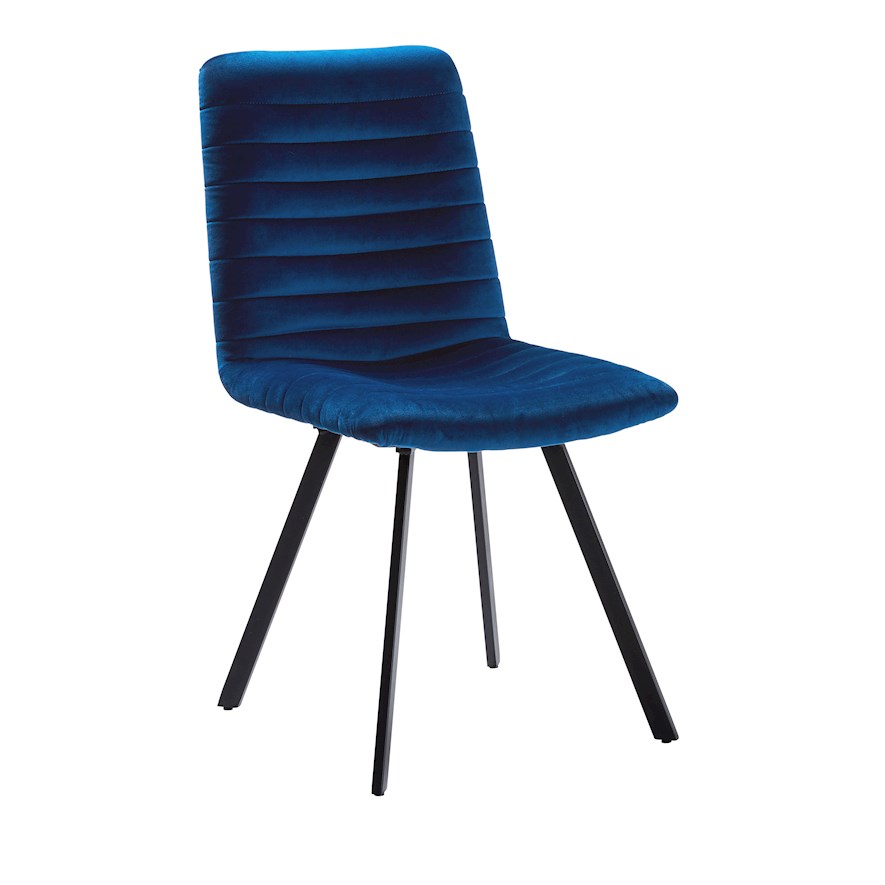 Quinn Dining Chairs Set of 2 in Indigo Velvet | Adairs