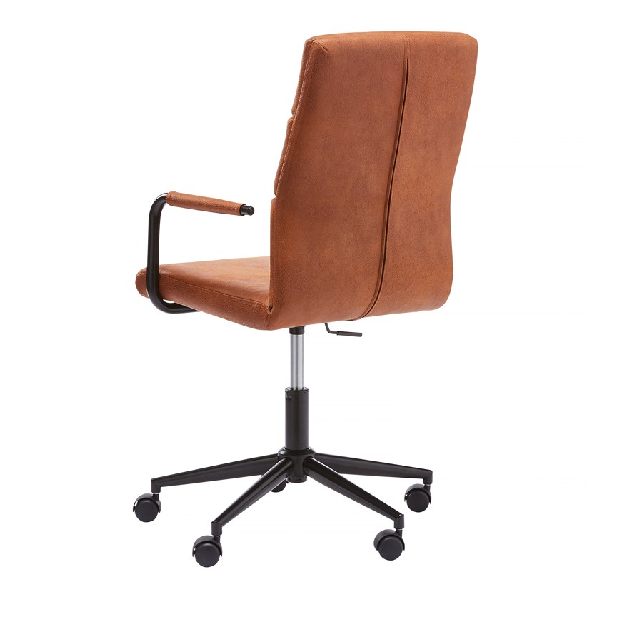 Lyon Brandy Black Desk Chair Adairs