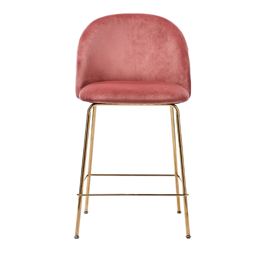 Home Republic - Arlo Peony Rose Gold Counter Stool | Adairs