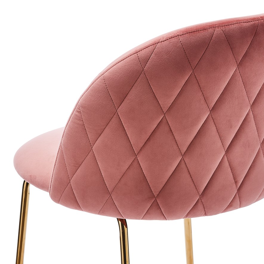 Home Republic - Arlo Peony Rose Gold Counter Stool | Adairs