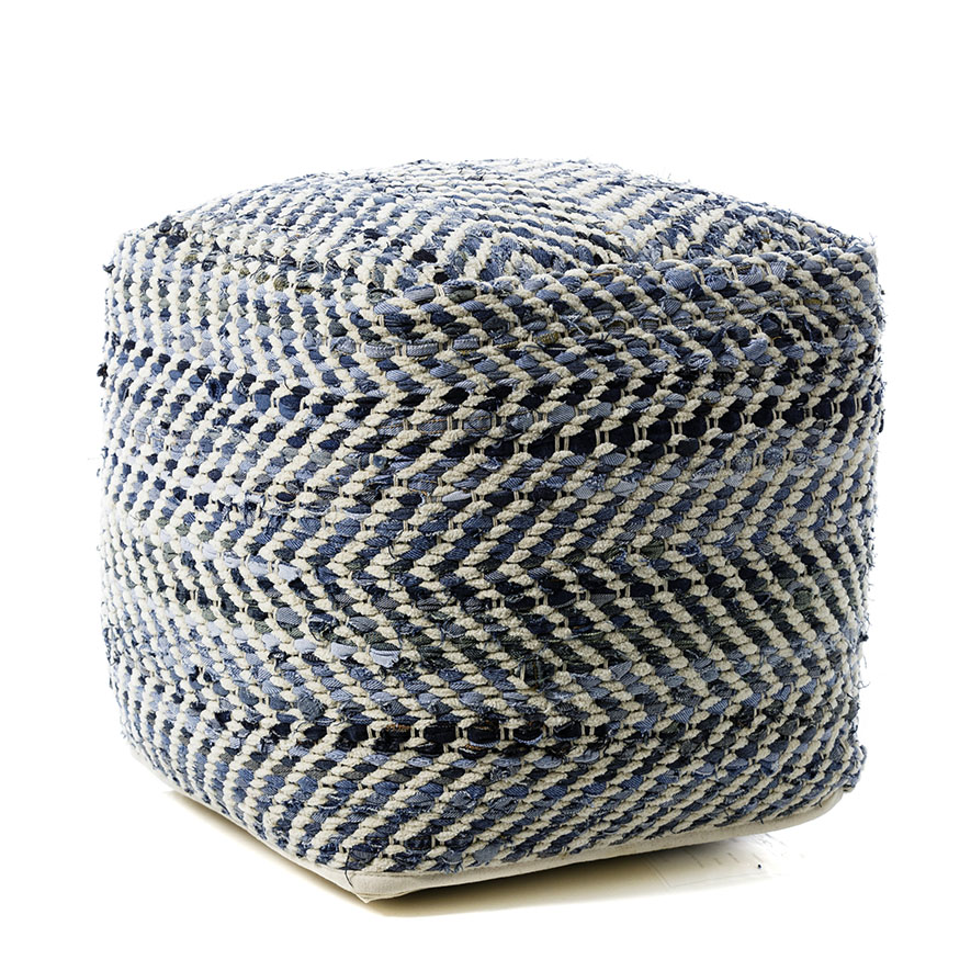 Home Republic - Lilla Pouf Denim | Adairs