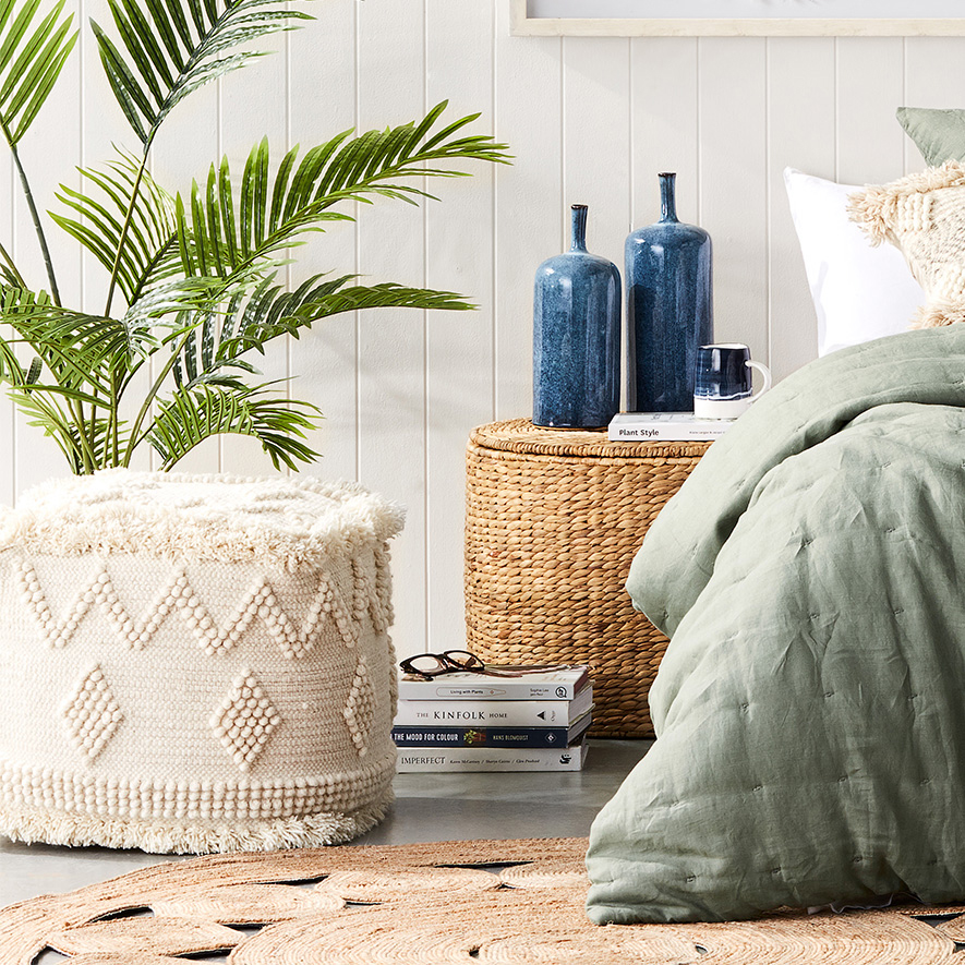 Home Republic Bohoasis Pouf Natural Adairs