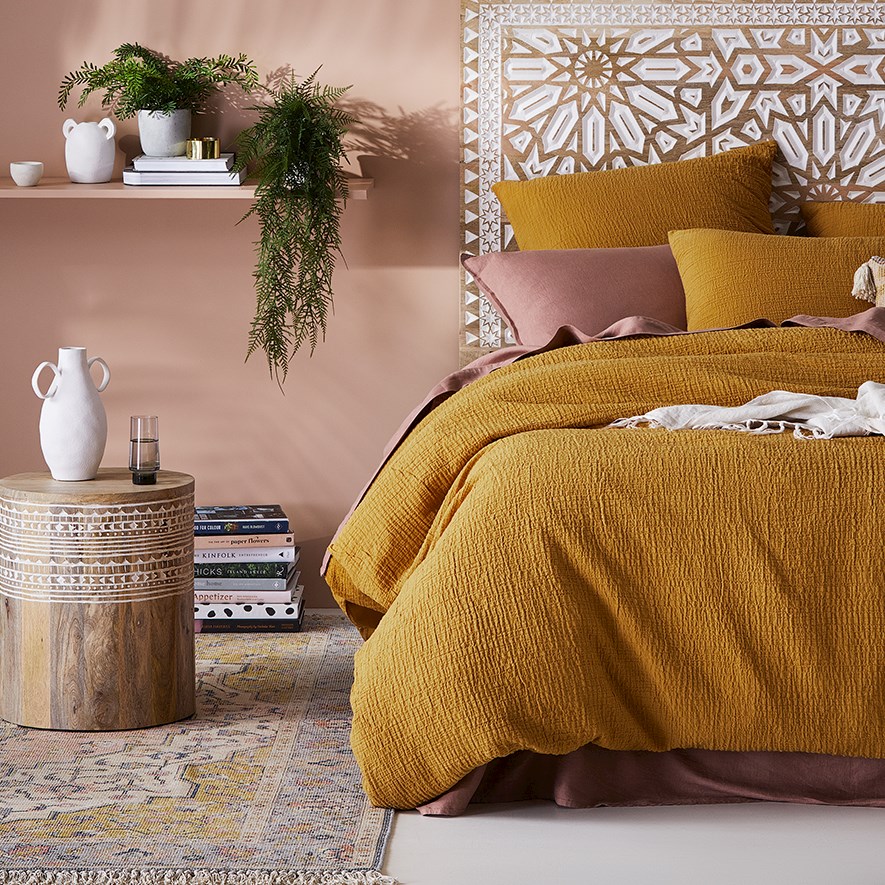 Amira Aztec White & Natural Side Table | Adairs