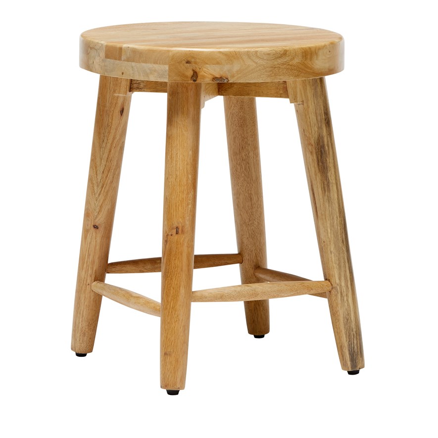 Home Republic - Anjuna Natural Side Table & Stool | Adairs