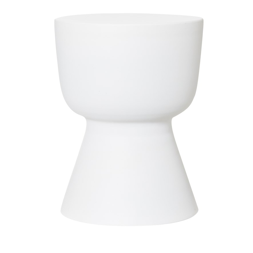 Mark Tuckey Metal White Egg Cup Side Table | Adairs