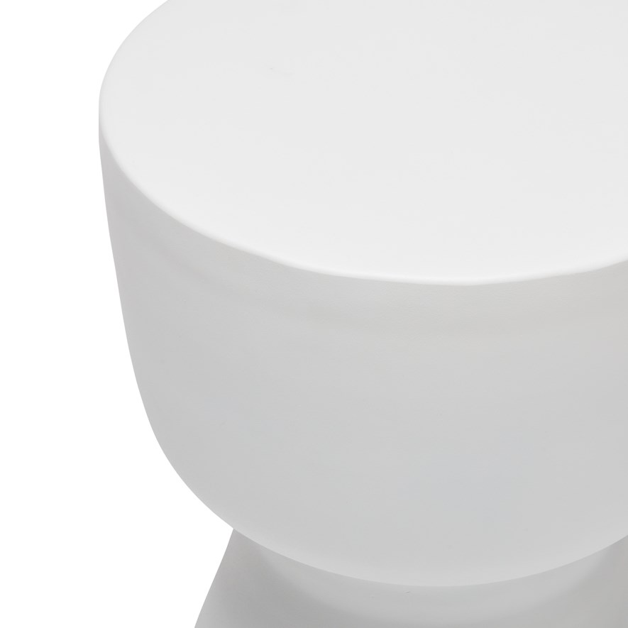Mark Tuckey Metal White Egg Cup Side Table | Adairs