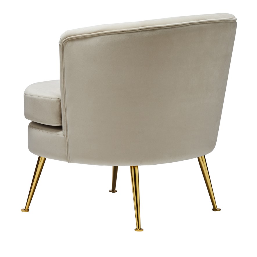Monroe Sand Velvet Chair | Adairs