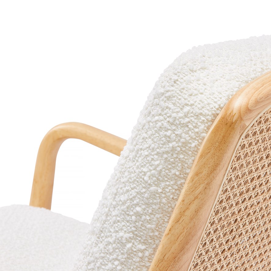 Normandy Ivory & Natural Rocking Chair | Adairs