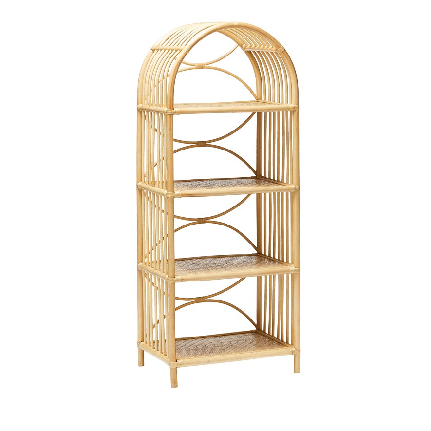 Home Republic - Georgia Natural 4 Tiered Bookshelf | Adairs