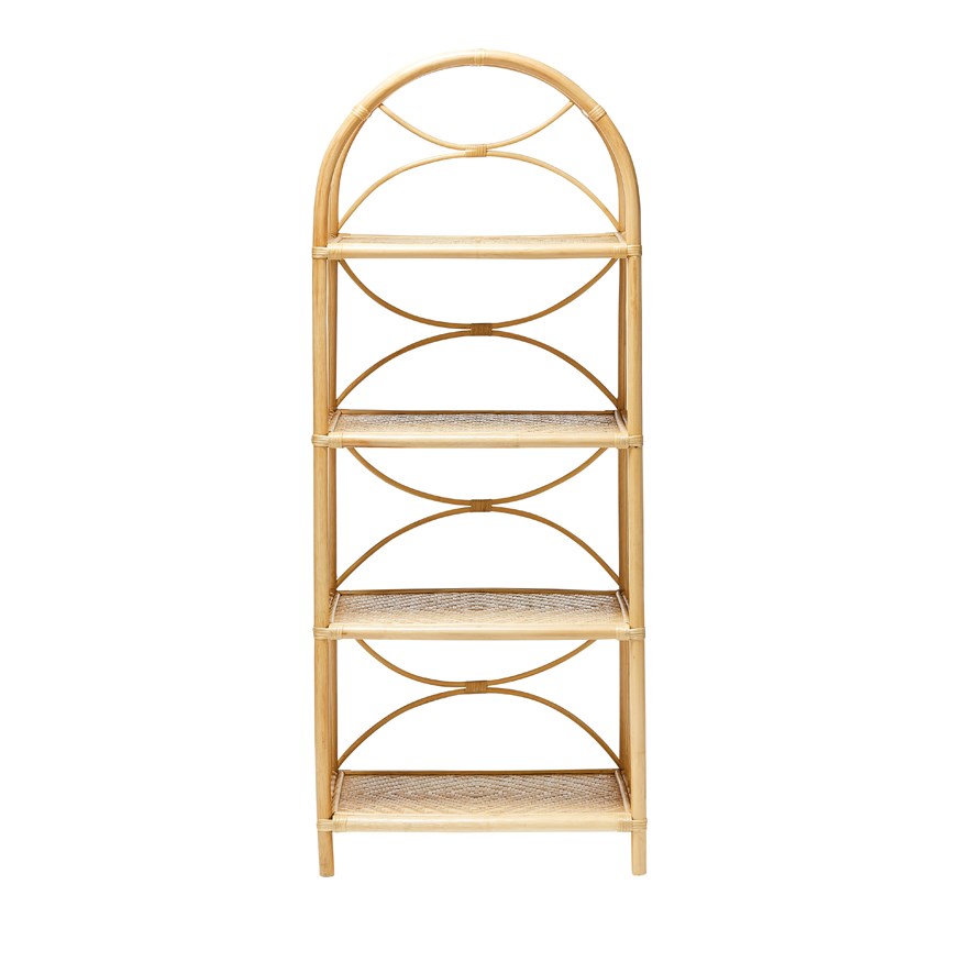 Home Republic - Georgia Natural 4 Tiered Bookshelf | Adairs