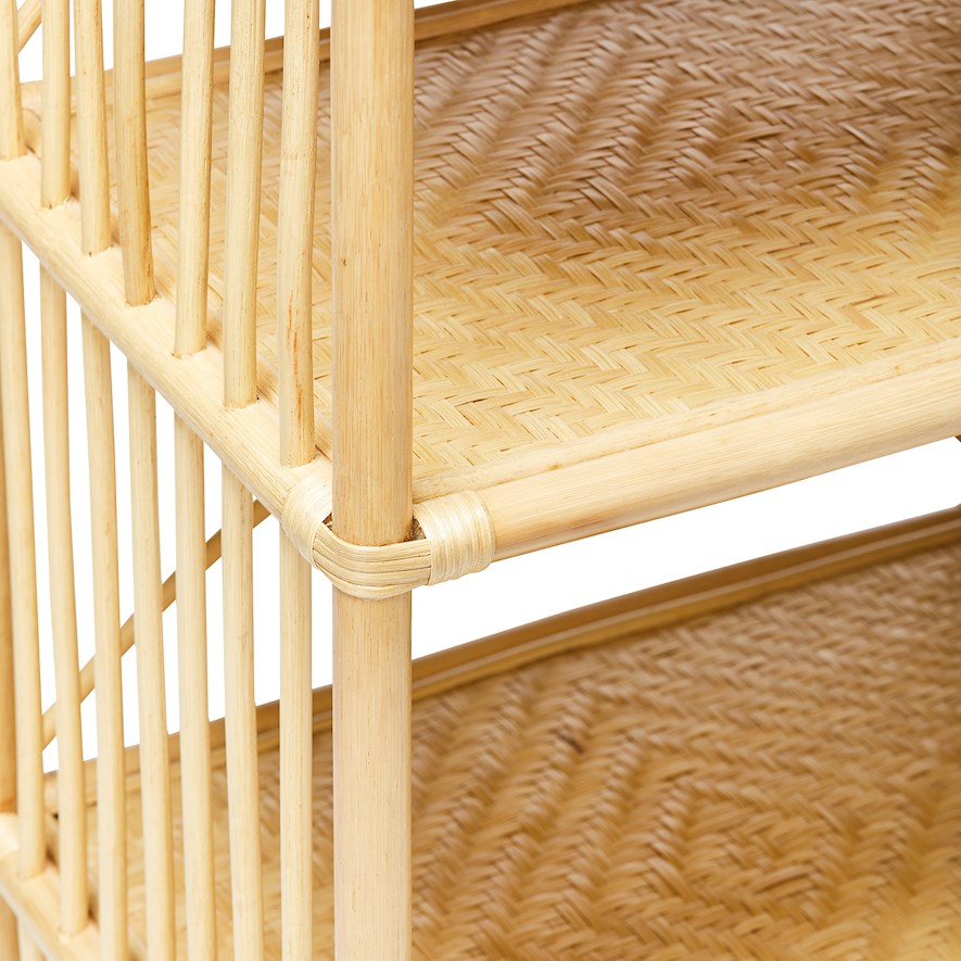 Home Republic - Georgia Natural 4 Tiered Bookshelf | Adairs