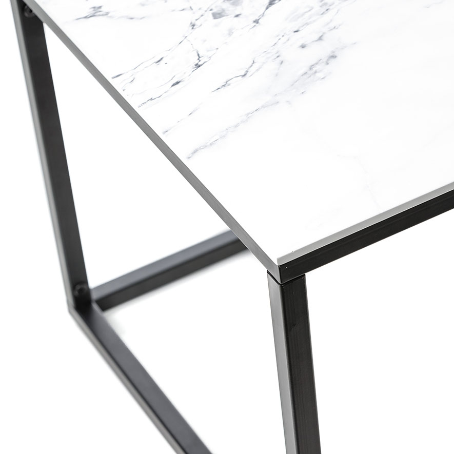Home Republic - Marble & Black Tribeca Side Table | Adairs