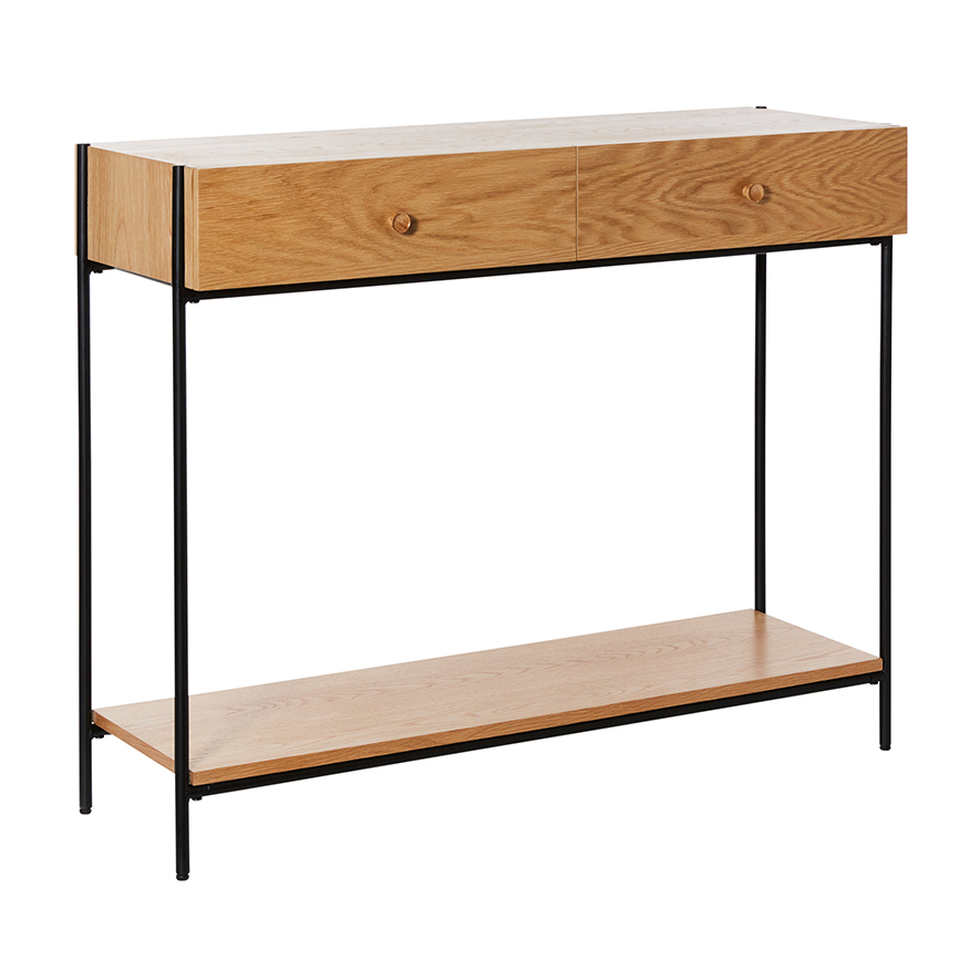 Home Republic - Jasper Natural & Black Console Table | Adairs