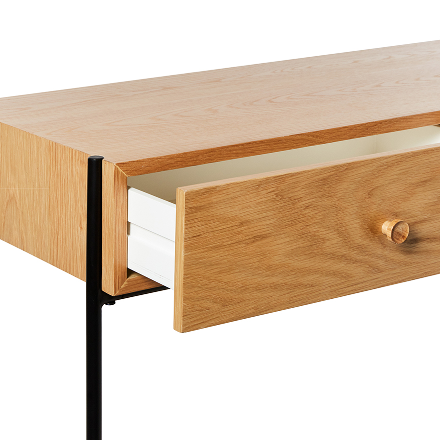 Home Republic - Jasper Natural & Black Console Table | Adairs
