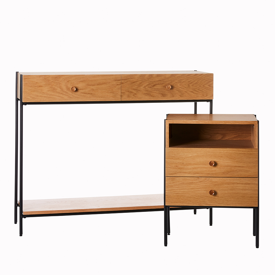 Home Republic - Jasper Natural & Black Console Table | Adairs