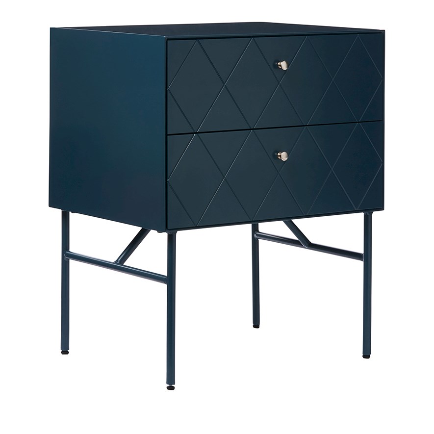Modena 2 Drawer Teal Bedside Table | Adairs