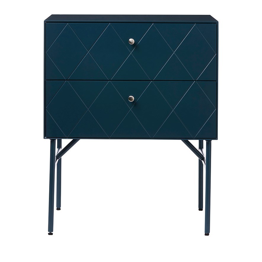 Modena 2 Drawer Teal Bedside Table Adairs