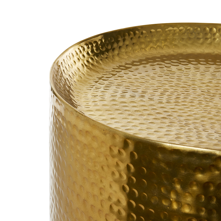 Cochin Beaten Metal Side Table Brass | Adairs