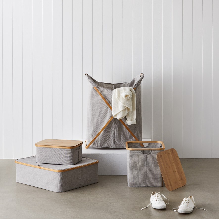 Anderson Coal Laundry Basket | Adairs