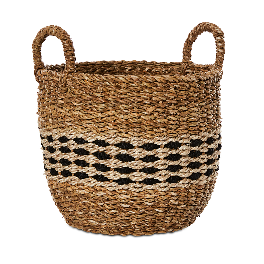 Home Republic - Inala Basket Natural & Black | Adairs