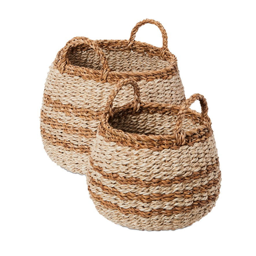 Palm House Natural & Tan Basket | Adairs
