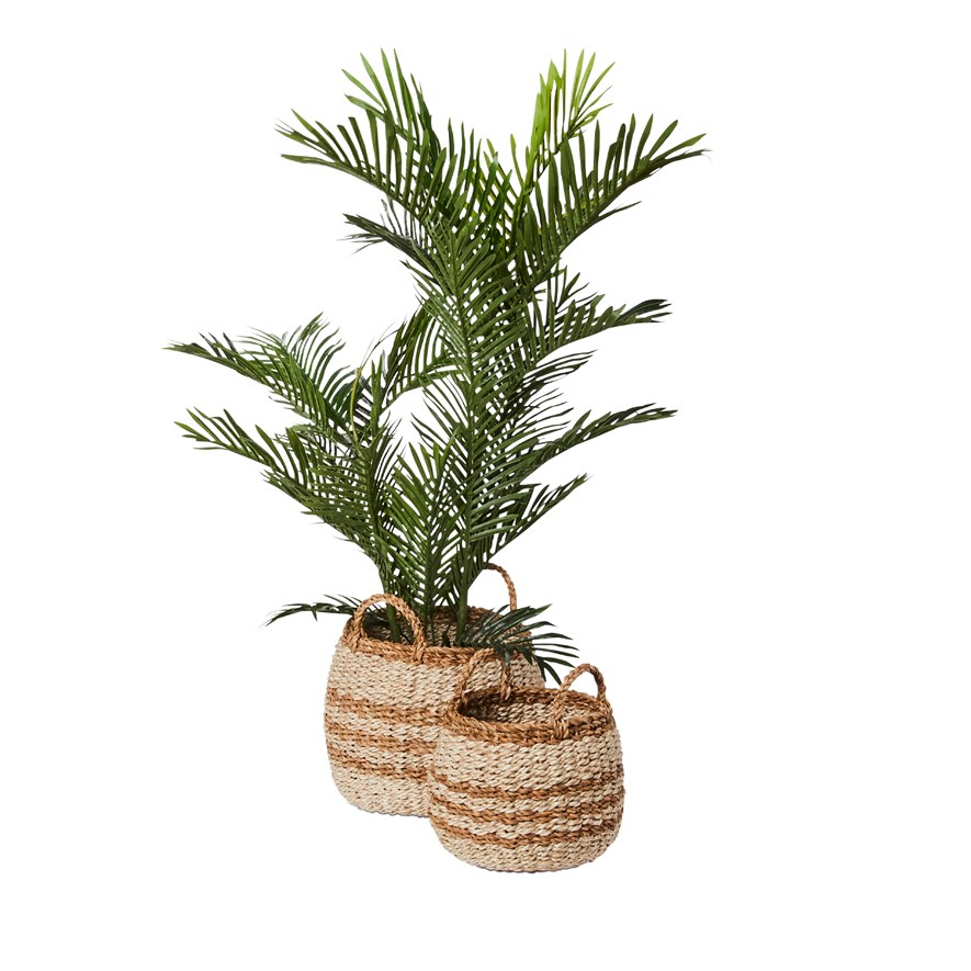 Palm House Natural & Tan Basket | Adairs