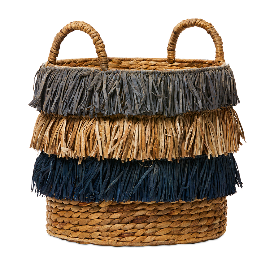 Home Republic - Hippy Shake Blue & Natural Basket Large | Adairs