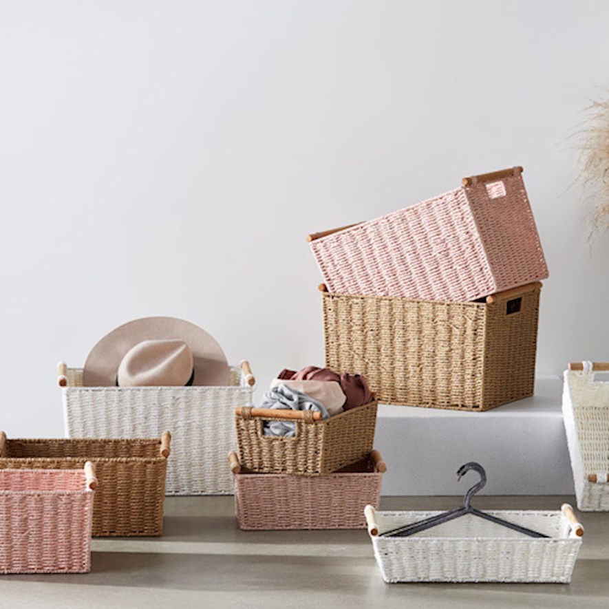 Kendrick Blush Basket | Adairs