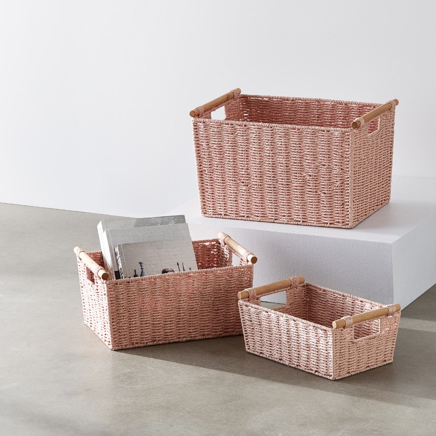 Kendrick Blush Basket | Adairs
