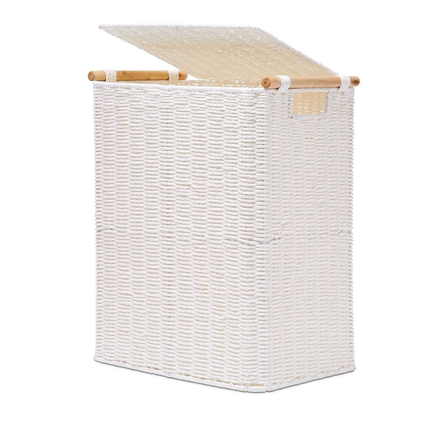 Kendrick White Laundry Baskets | Adairs