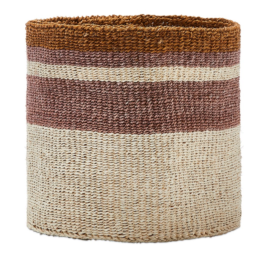 Mombasa Pink Natural & Mustard Basket | Adairs