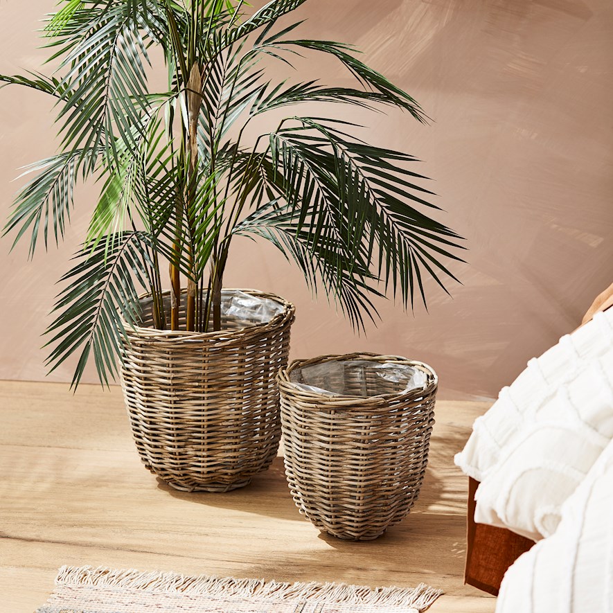 Home Republic - Bellevue Rattan Natural Small Pot | Adairs