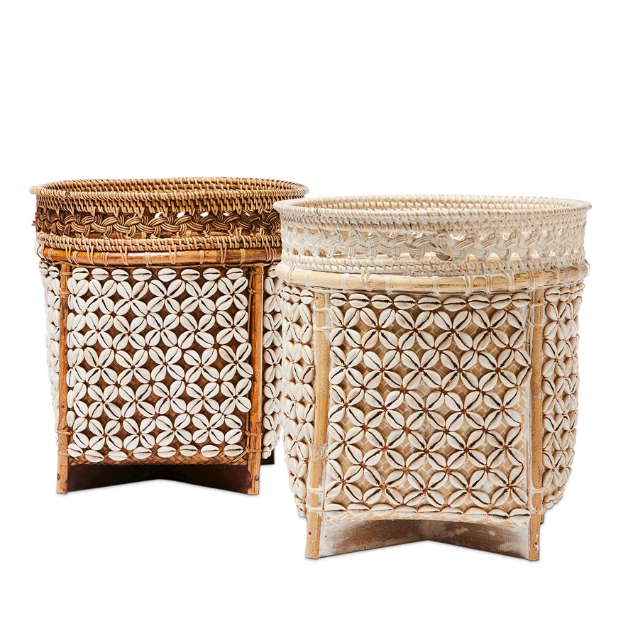 Cowrie Shell Natural Basket | Adairs