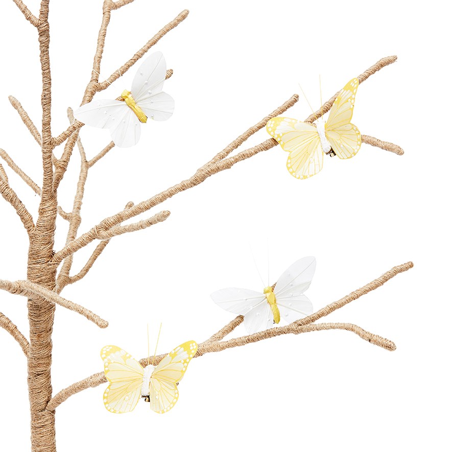 Butterfly Yellow Clip-On Decoration | Adairs