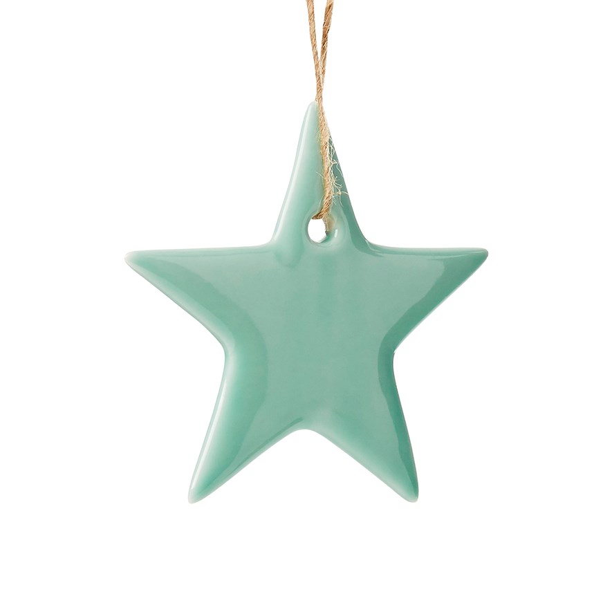 Ceramic Large Mint Star Decoration | Adairs