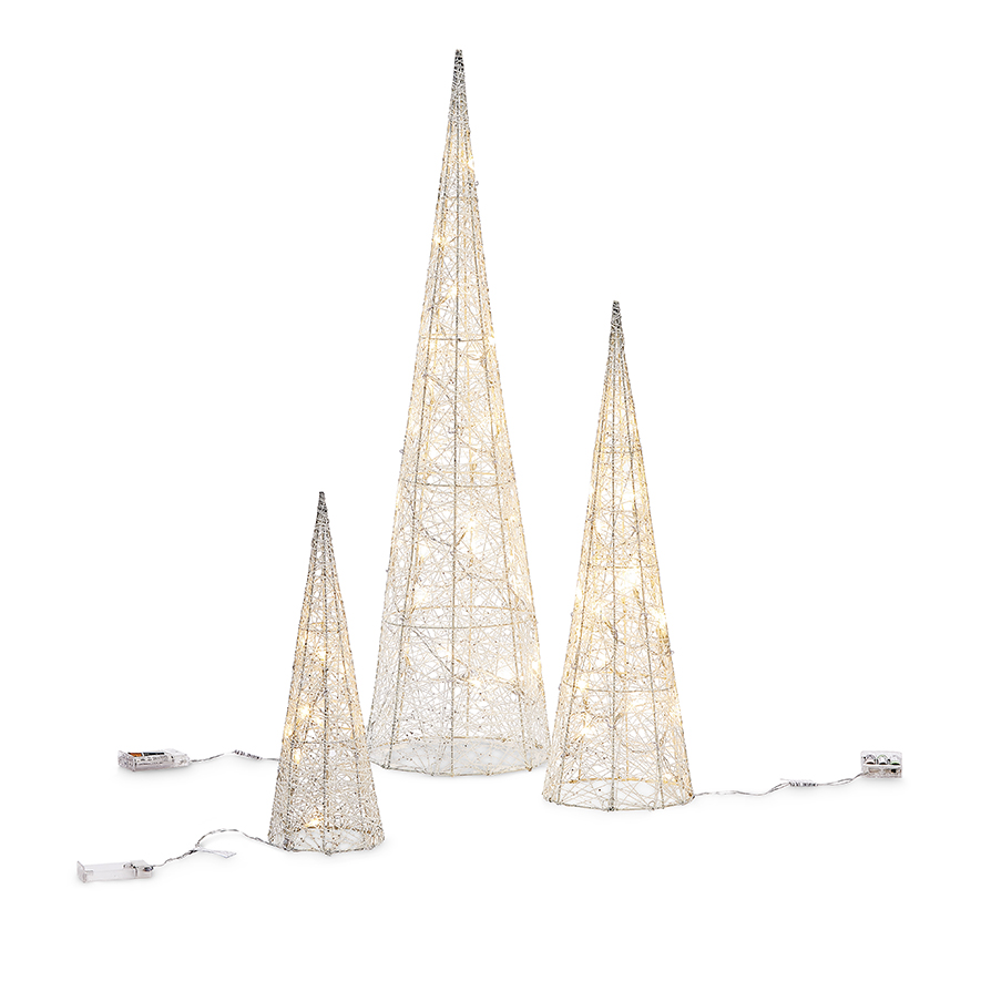 White Cone Tree Lights | Adairs
