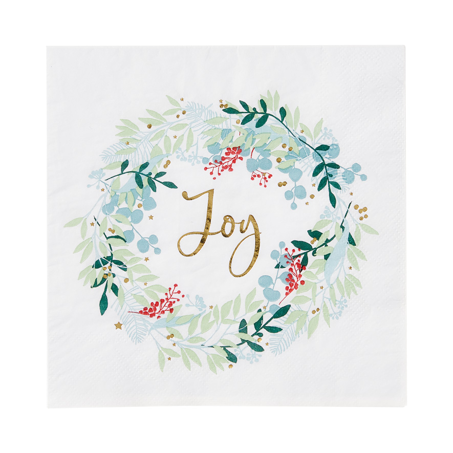 Festive Botanical Paper Napkins Pack of 20 | Adairs