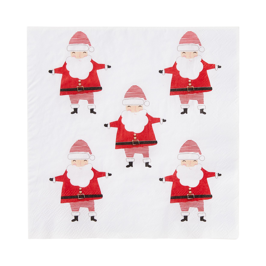 Festive Santa Paper Napkins Pack of 20 | Adairs