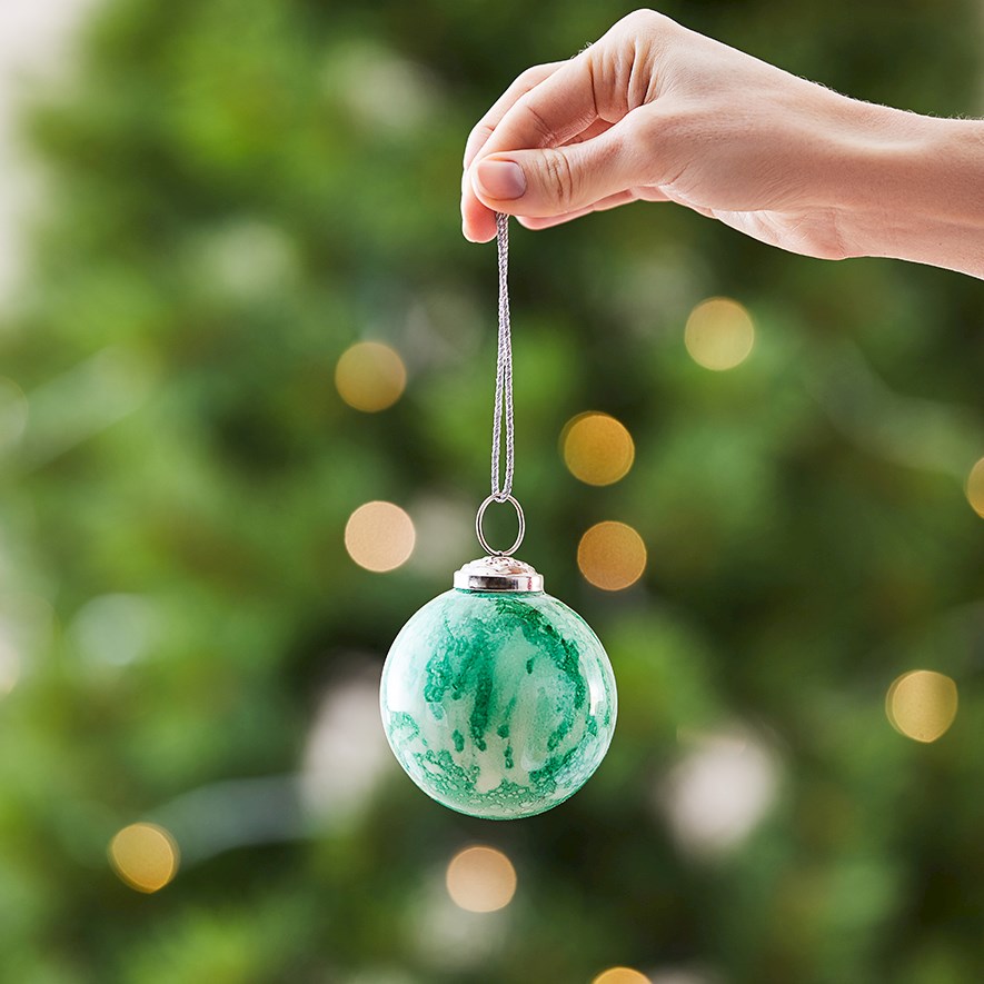 Marble Apple Ball Bauble | Adairs