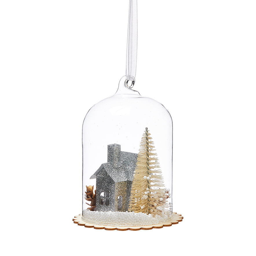 Dome Glass House Cylinder Ornament | Adairs