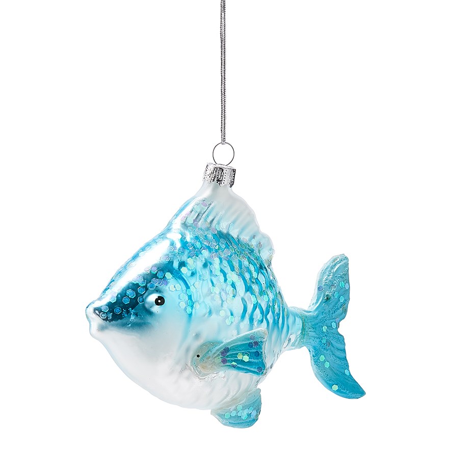 Blue Fish Vintage Glass Decoration | Adairs