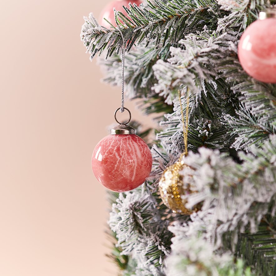 Marble Pink Bauble | Adairs