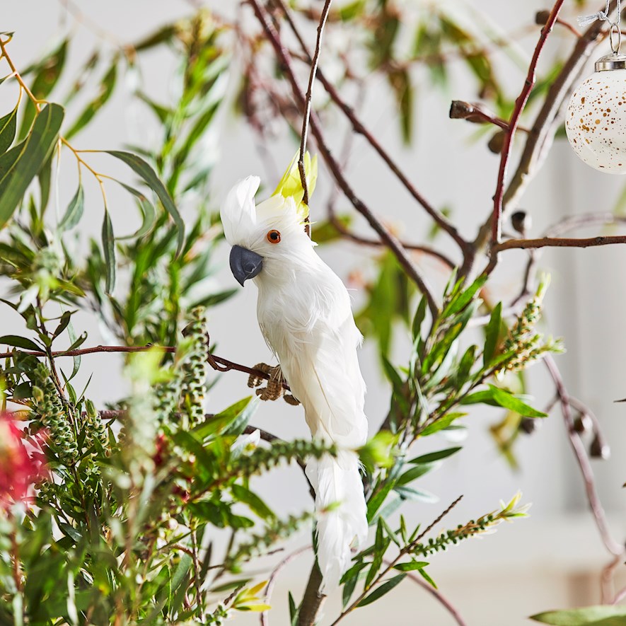 Feather Bird Cockatoo Tree Topper | Adairs