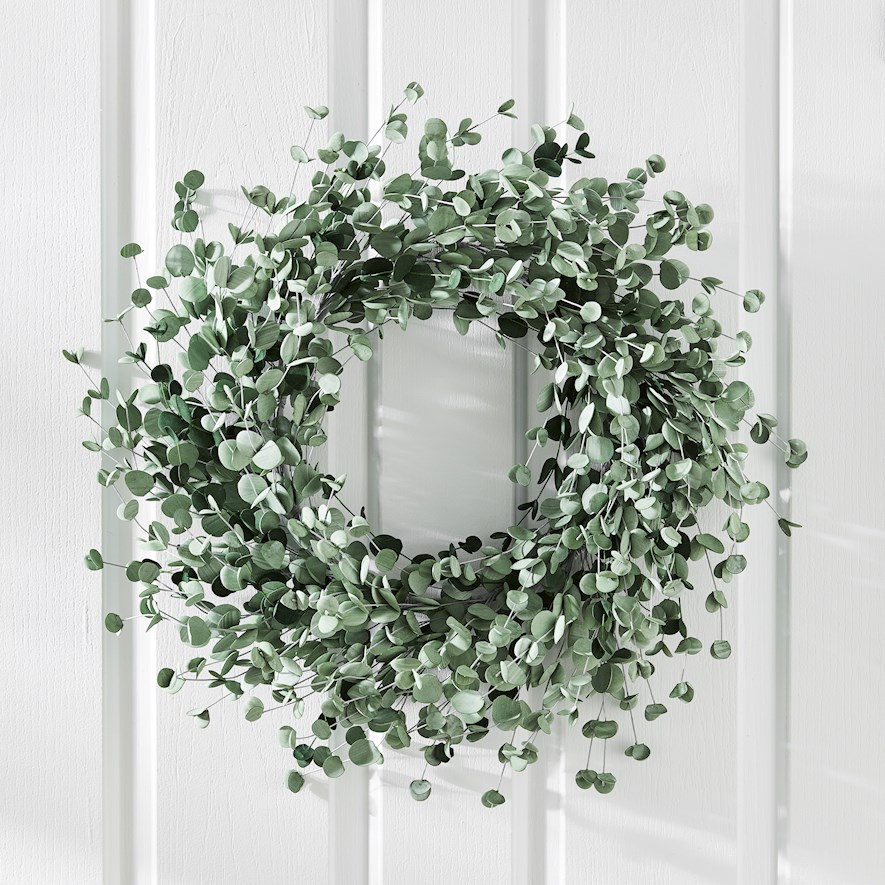 Green & Silver Coin Wreath | Adairs
