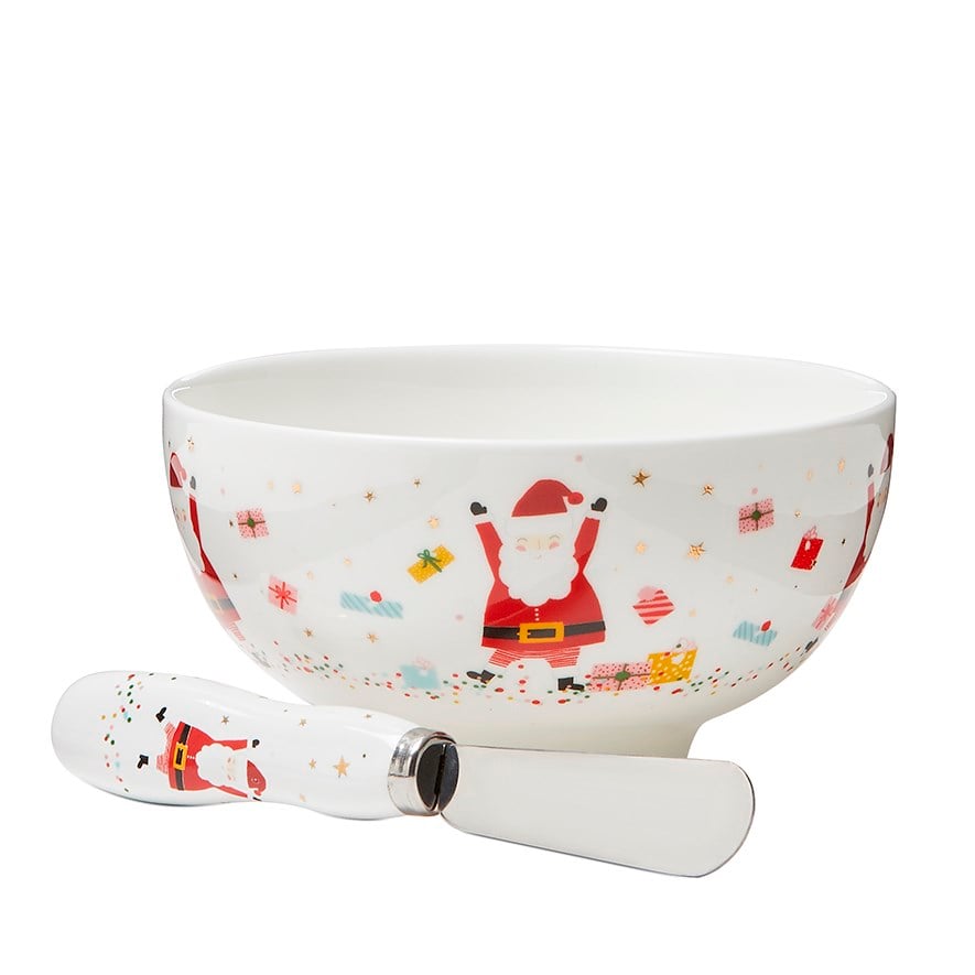 Christmas Santa Bowl & Spreader | Adairs