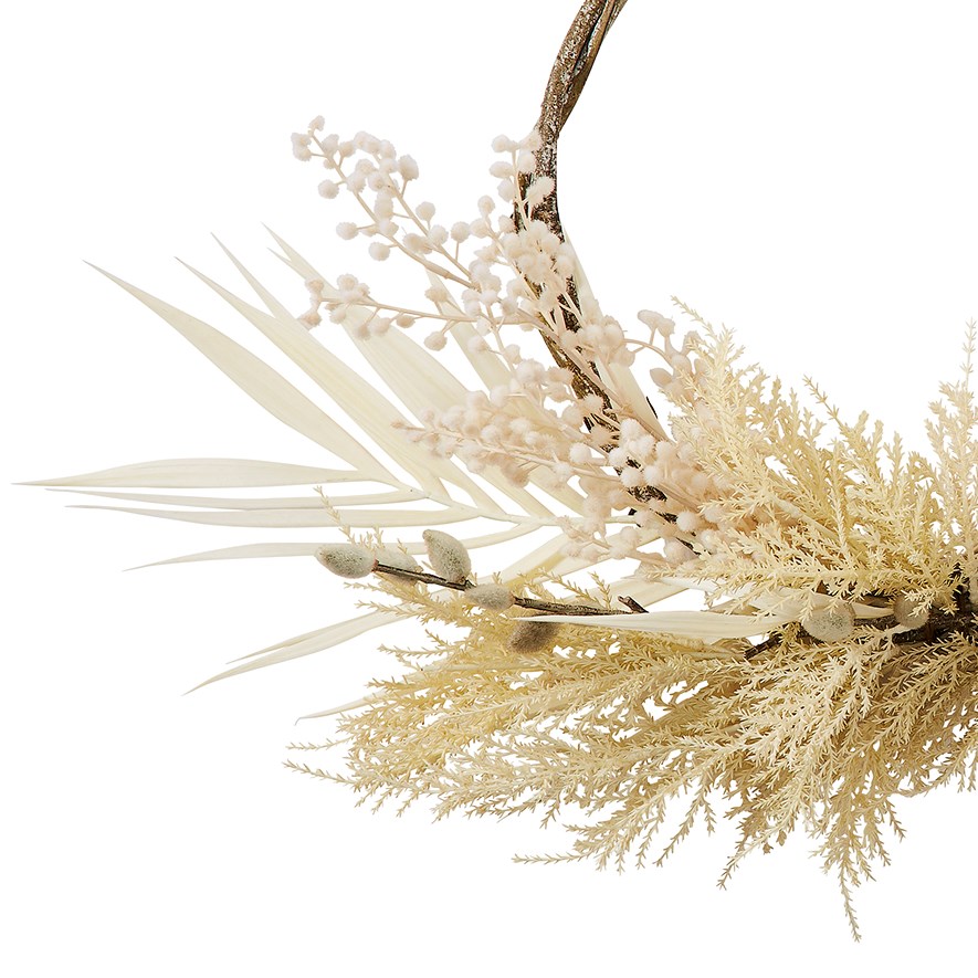 Boho Cream Cypress Wreath | Adairs