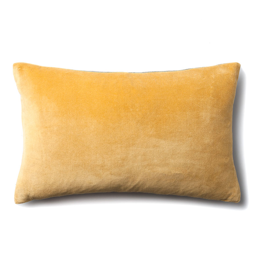 Bombay Mustard Velvet Long Cushion | Adairs
